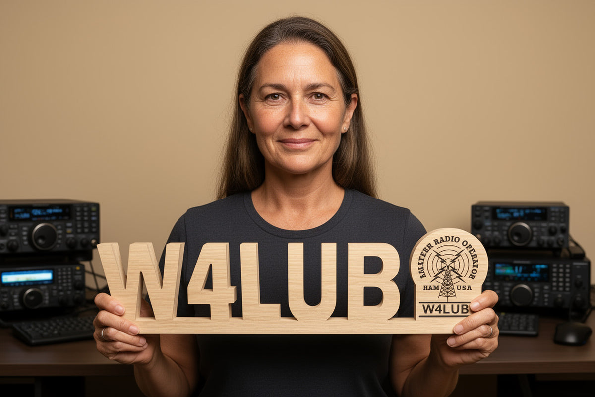 Premium Personalized Wood HAM Call Sign – PremierDisplayInc